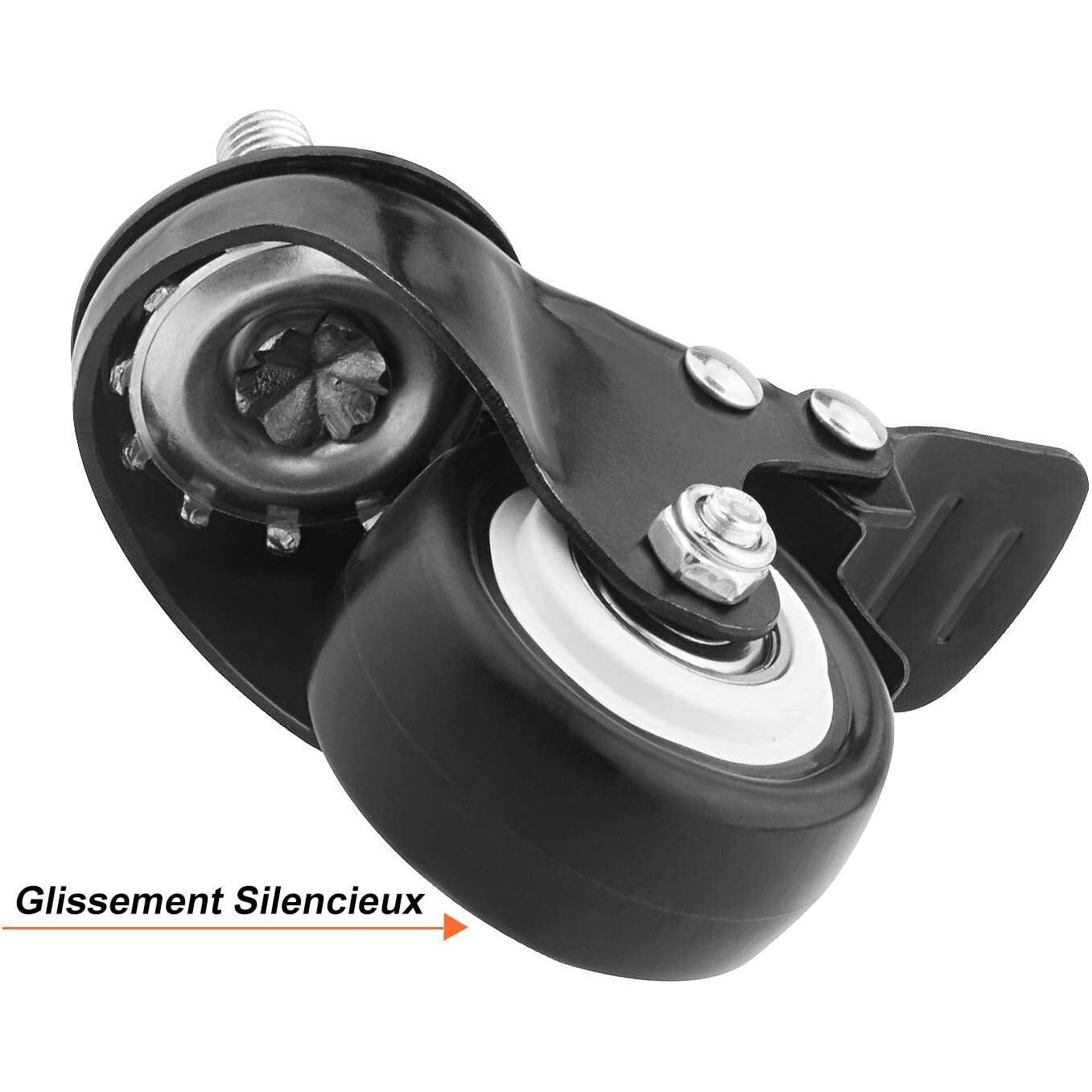 Set 4 Roti pentru mobilier, Jormftte, M10 x 25, Negru - eMAG.ro