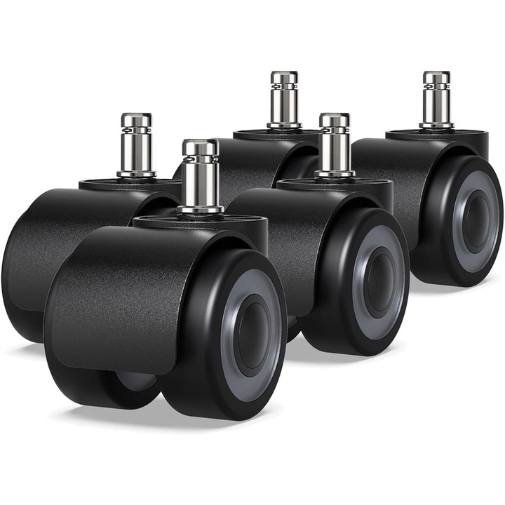 Set 5 Roti pentru scaune, Jormftte, 11 x 22mm, 50mm, Negru - eMAG.ro