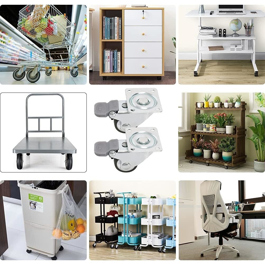 Set 4 Roti pentru mobilier, Jormftte, 25mm, Argintiu - eMAG.ro