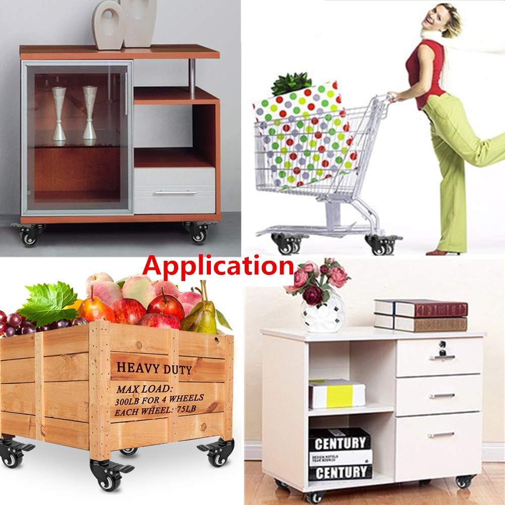 Set 4 Roti pentru mobilier, Jormftte, Poliuretan, M8x25mm, Negru - eMAG.ro