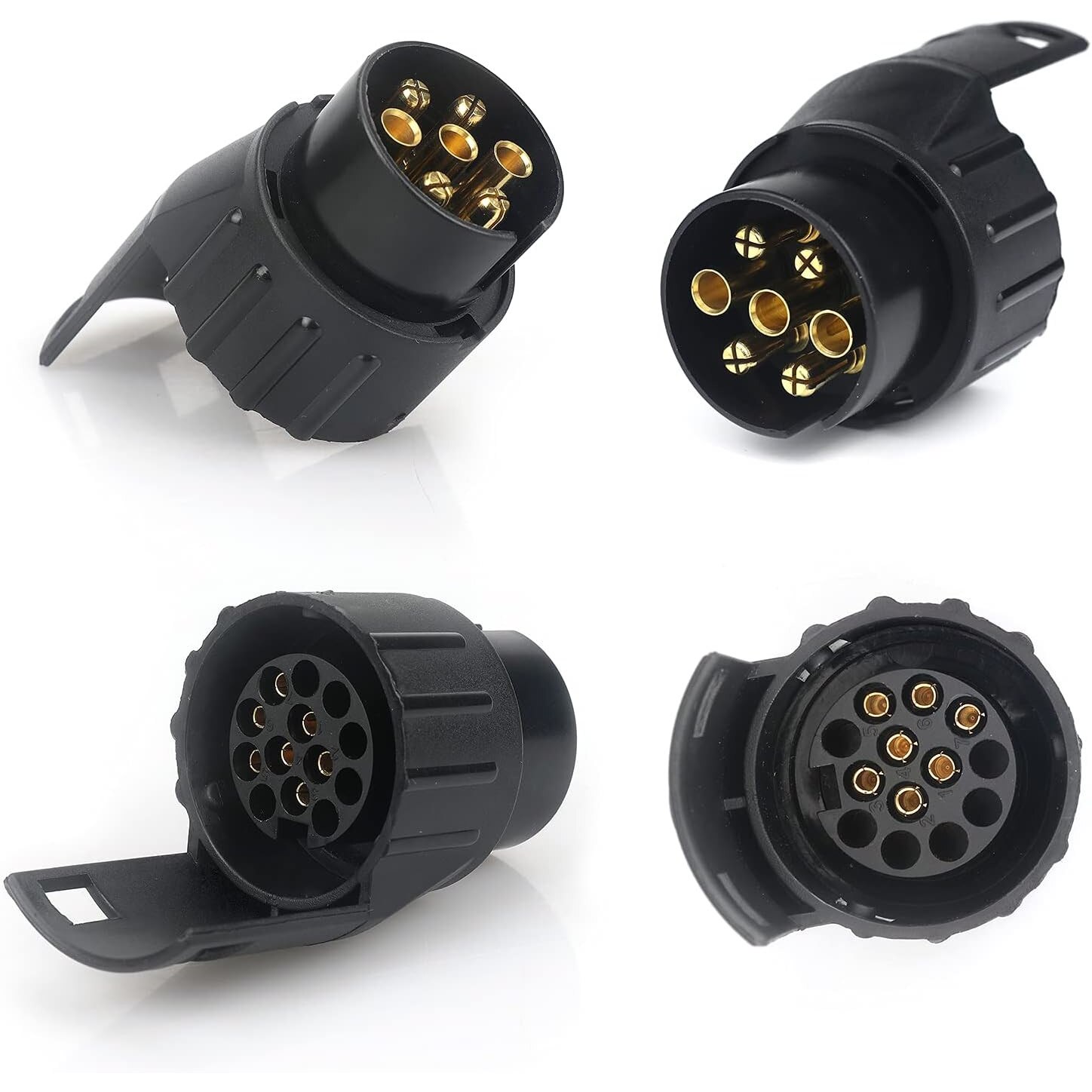 Adaptor priza remorca auto, Mmgoqqt, 7/13 Pini, ABS, Negru - eMAG.ro