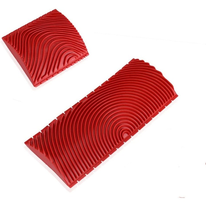 Set 2 sabloane pentru vopsit lemn, Mmgoqqt, Silicon, Rosu - eMAG.ro