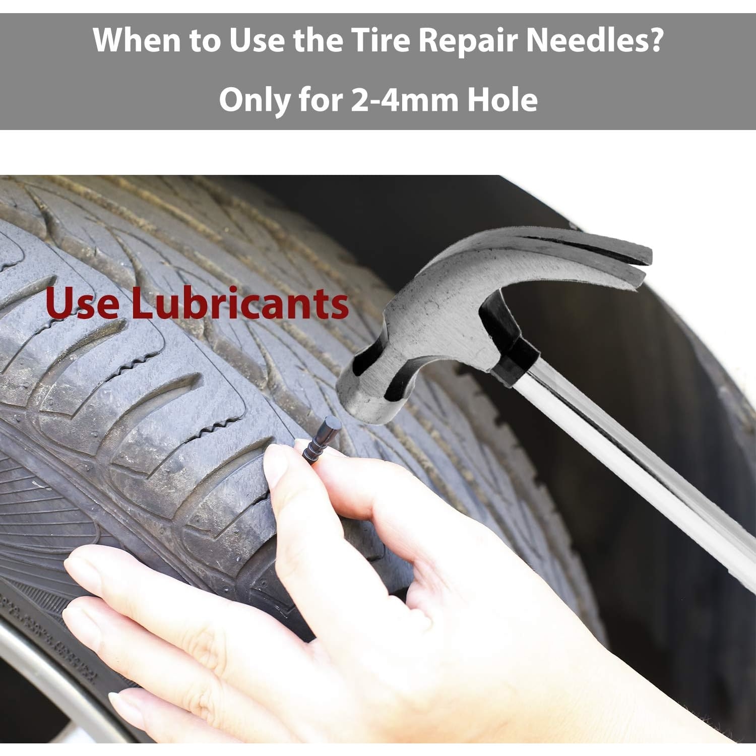 Kit reparatie anvelope 100 piese, Mmgoqqt, Inox, Diverse marimi ...