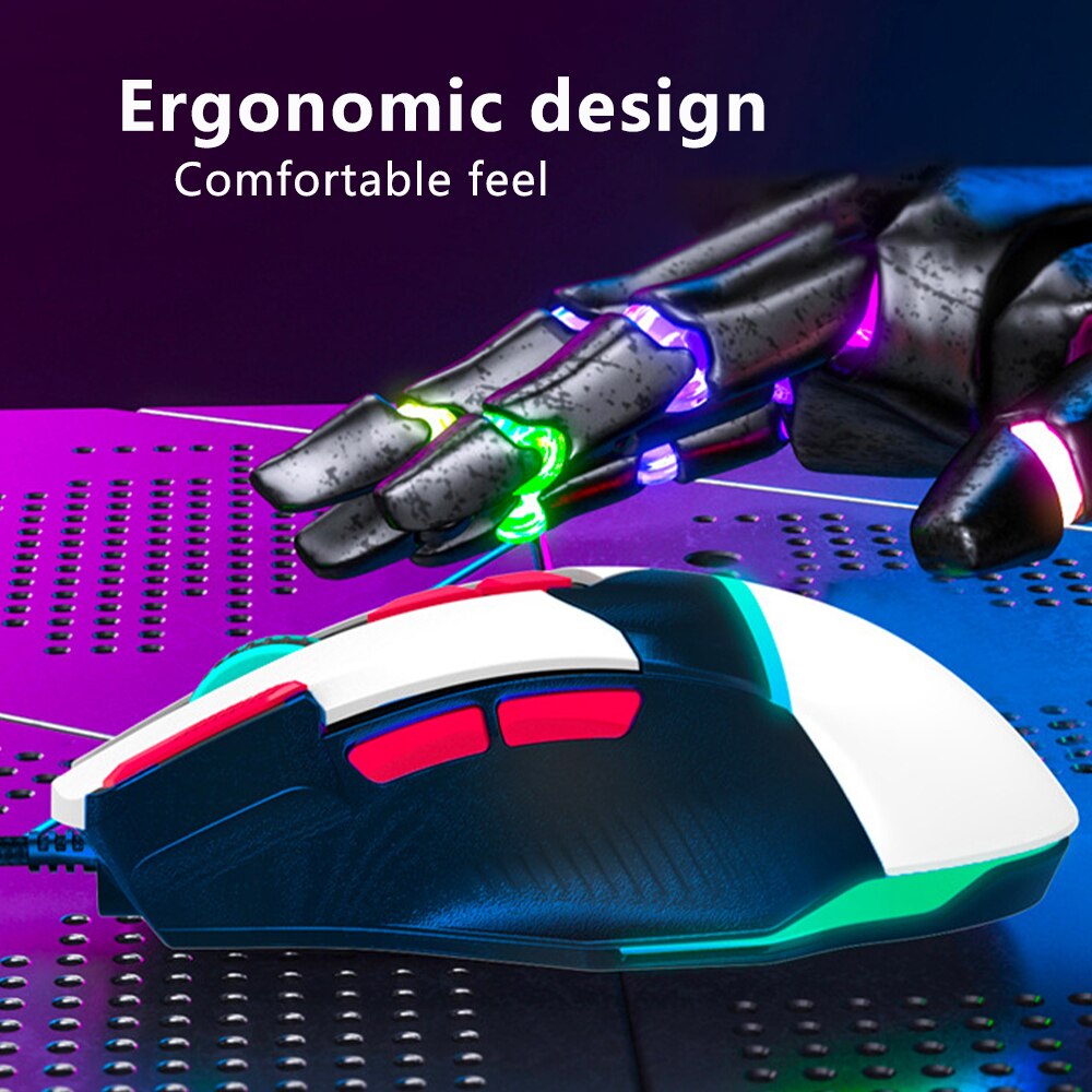 Mouse gaming Fbirddek™ GD002,8 Butoane, Buton programabil, Reglabil ...