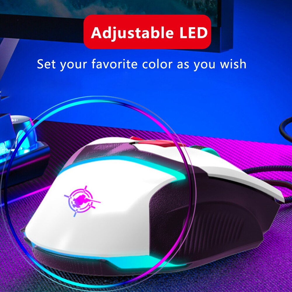 Mouse gaming Fbirddek™ GD002,8 Butoane, Buton programabil, Reglabil ...