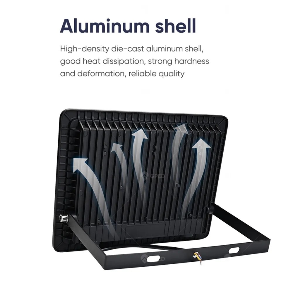 Proiector led 100W ultra slim, lumina rece 6500K, Negru, 9500 lumeni, IP66 - eMAG.ro