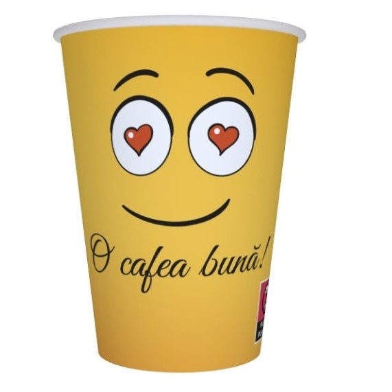 Pahar carton, pentru cafea, 8oz, 240ml, Set 50 bucati - eMAG.ro