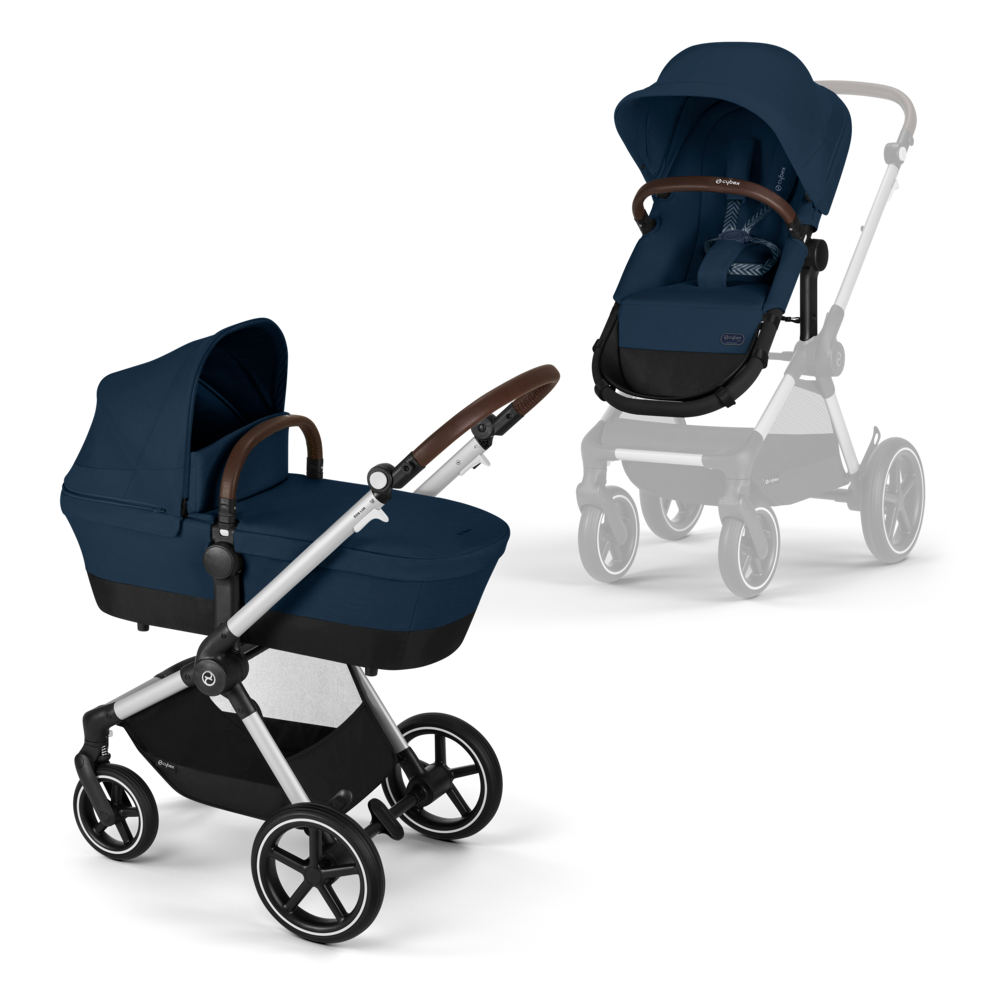 Carucior 2 in 1 pentru bebelusi Cybex Gold EOS LUX Ocean Blue - eMAG.ro