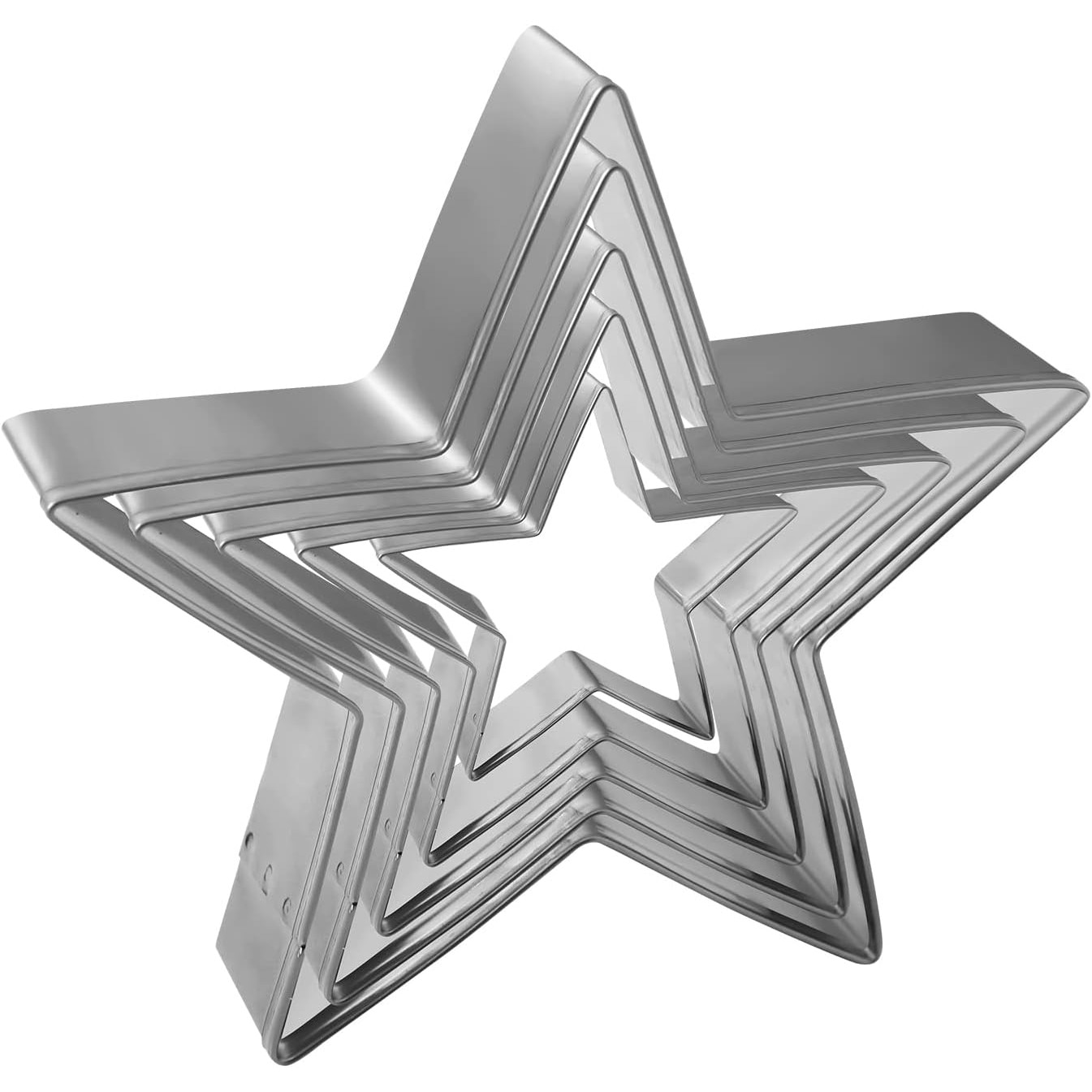 Set 5 forme de prajituri, Sunmostar, Model stea, Inox - eMAG.ro