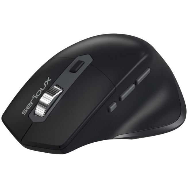 Mouse Serioux Apex 166, 2400 dpi, ergonomic, reincarcabil USB-C, negru ...