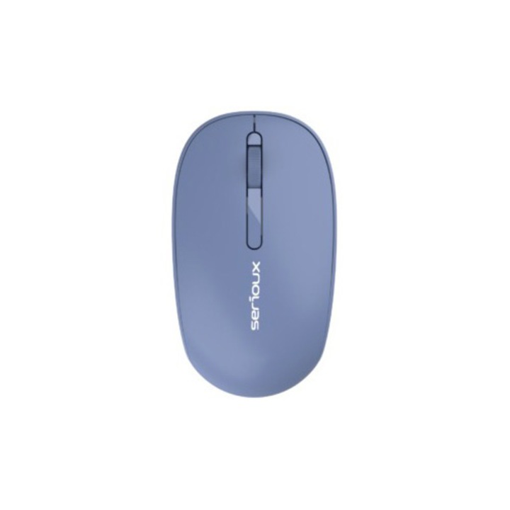 Mouse Serioux Spark 215, 1000 dpi, click silentios, albastru - eMAG.ro