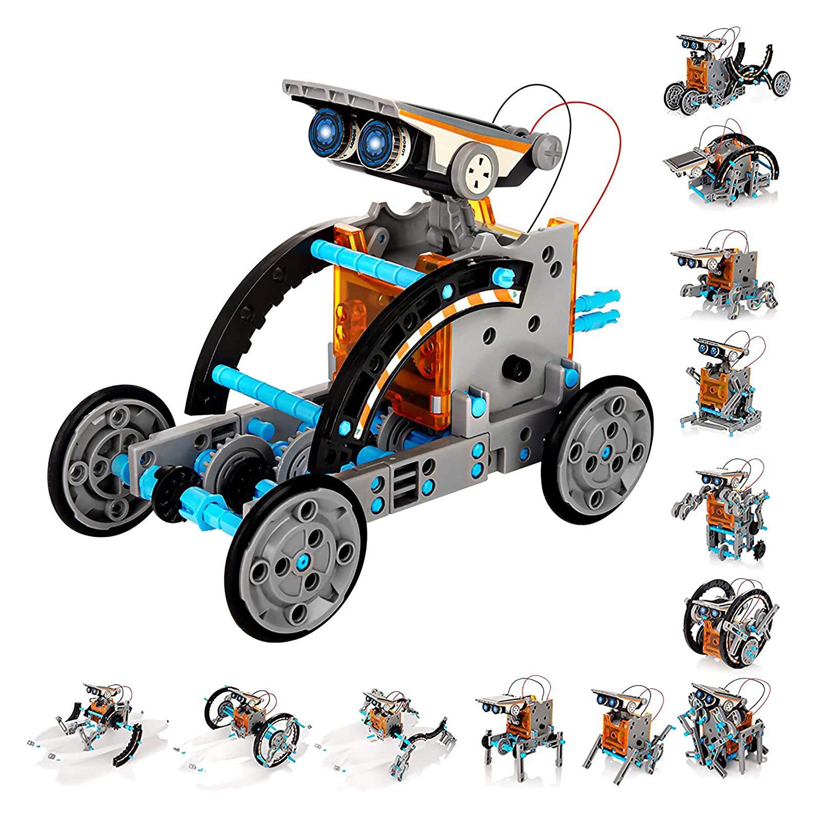 Set de creatie roboti cu energie solara 13 in 1 pentru copii de la 8 ...