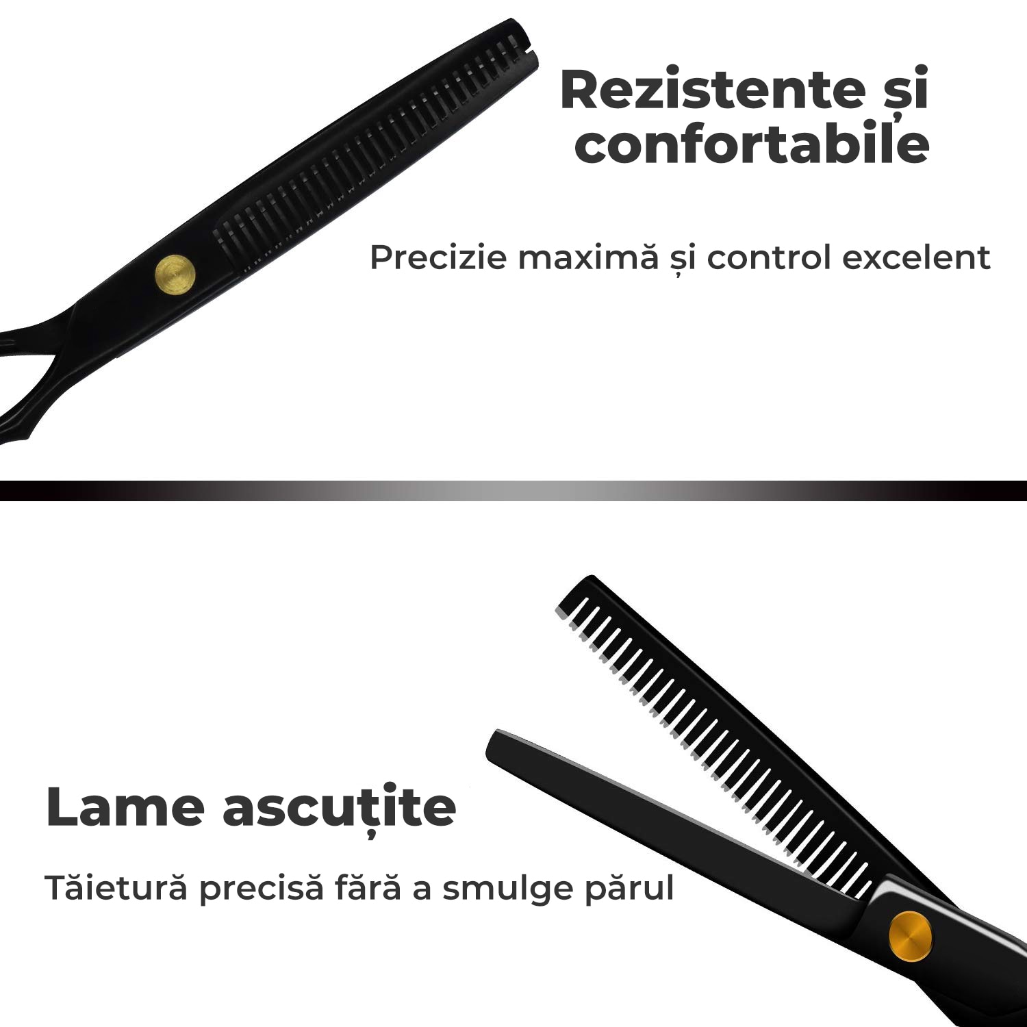 Foarfece profesionale de tuns si filat, pentru frizerie, salon sau ...