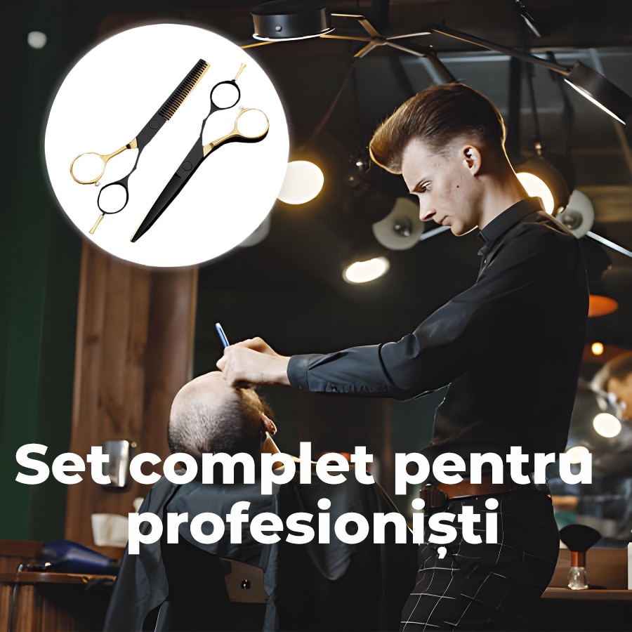 Foarfece profesionale de tuns si filat, pentru frizerie, salon sau ...