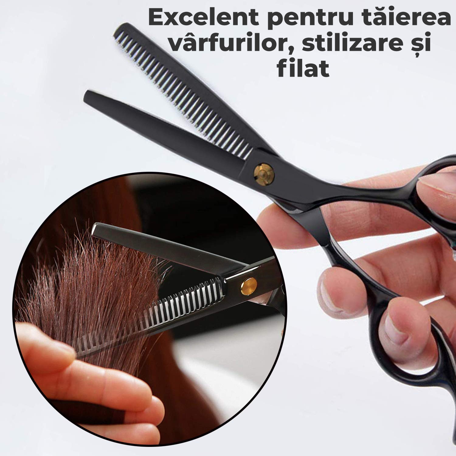 Foarfece profesionale de tuns si filat, Regal Bliss ®, pentru frizerie ...