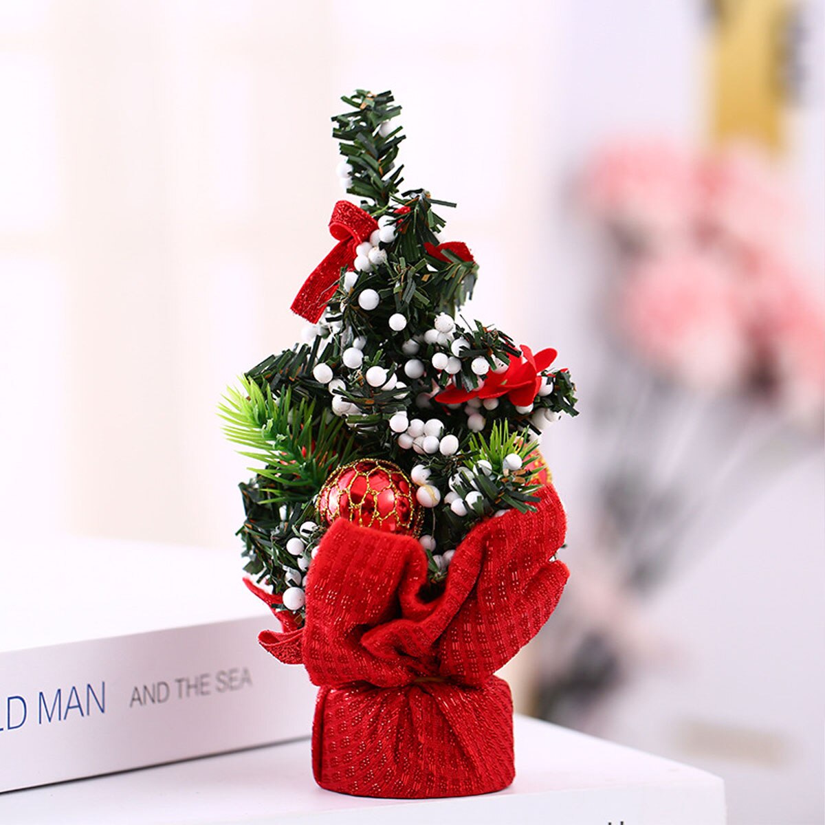Decoratiune Craciun, Mmgoqqt, Lemn, Forma brad, 20 cm, Multicolor - eMAG.ro