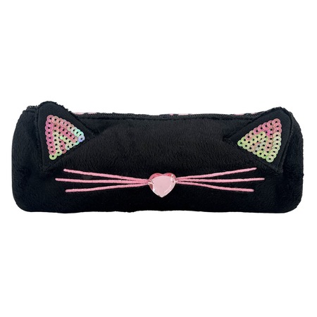 Penar Tub Neechipat Negru Roz Blana Animal Print Pisica Inimi Paiete ...