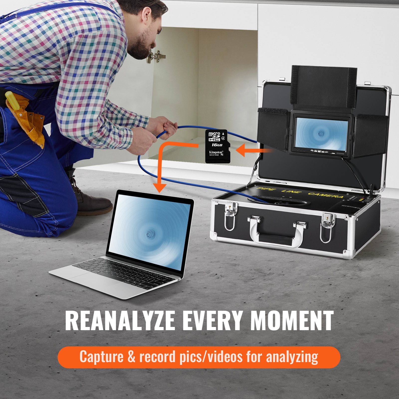 Camera de Inspectare Canalizare, 20M - eMAG.ro