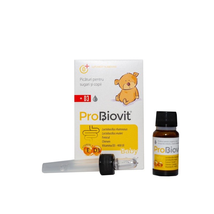 Probiovit Baby + Vitamina D3 Probiotic, APIPHARMA, Picaturi pentru ...