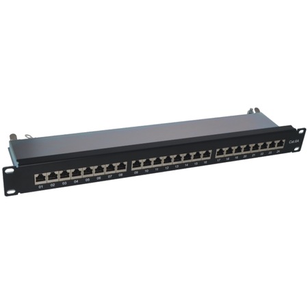 Patch panel STP, Alantec, Plastic, 19", 6A, 500MHz, 10Gbps, Negru - eMAG.ro