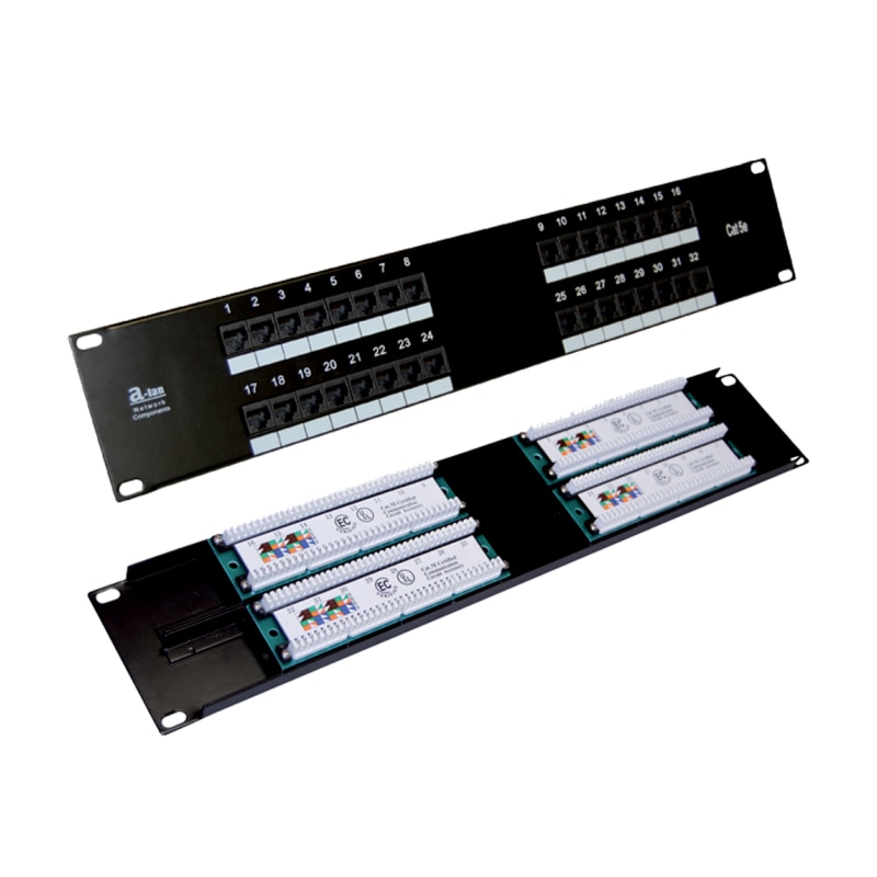 Patch panel UTP, Alantec, Cat.5e, 32 porturi LSA 2U - eMAG.ro