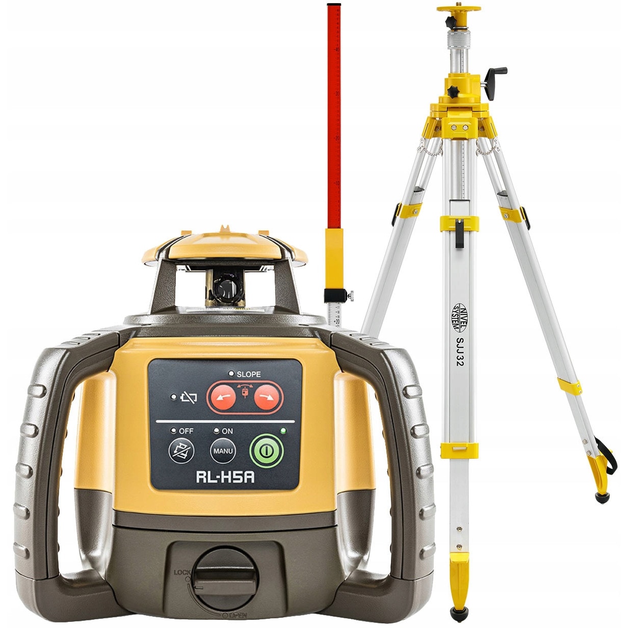 Kit nivela laser si trepied, Topcon, IP66, Galben/Negru - eMAG.ro