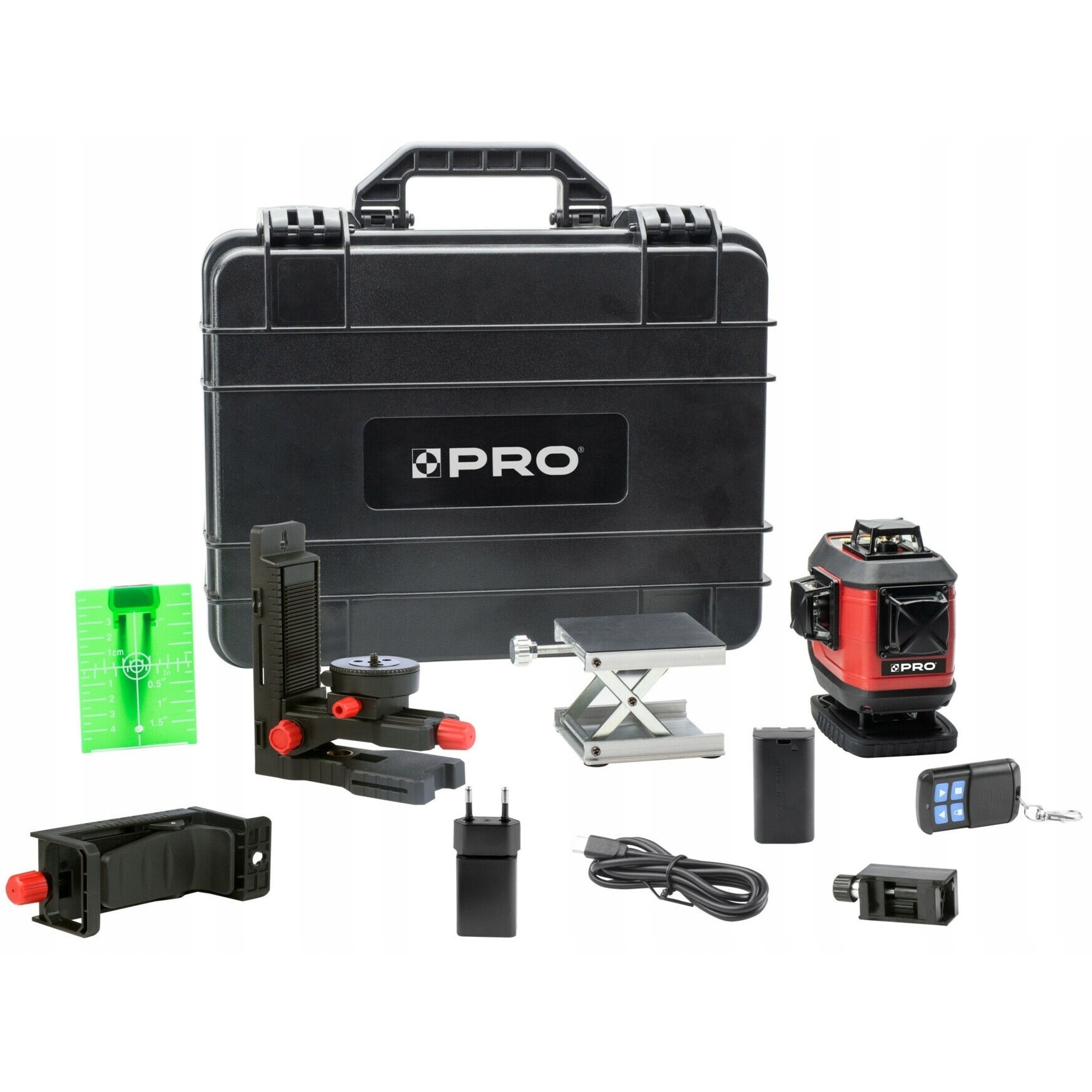 Kit nivela laser, PRO, Raza 30m, Negru - eMAG.ro
