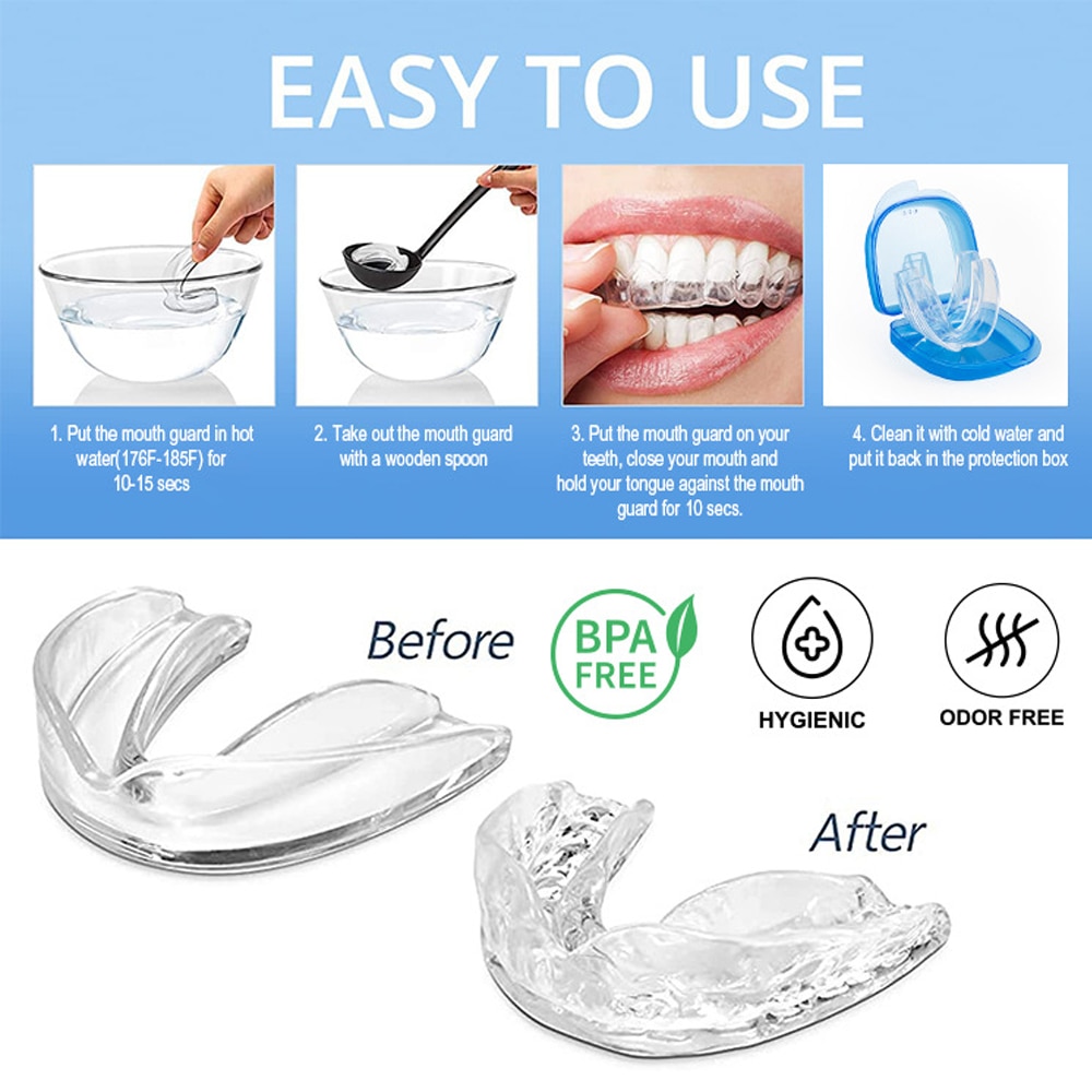 Set 8 gutiere Bruxism Oz Denta, 2 Dimensiuni, Transparent - eMAG.ro