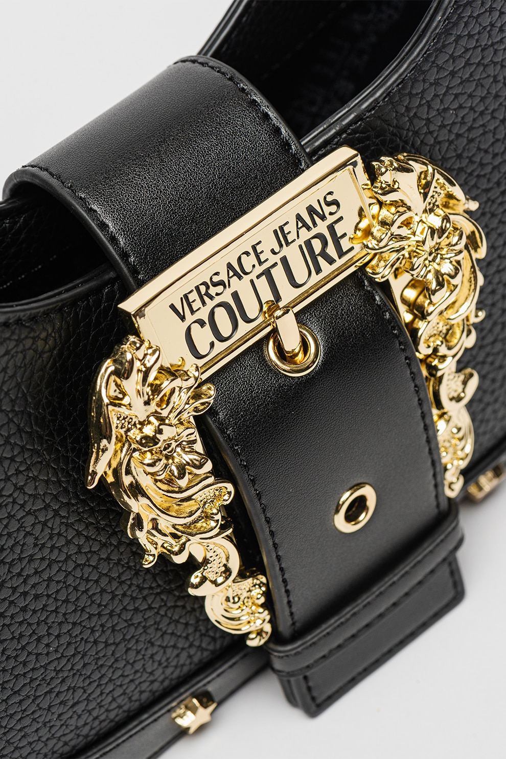 Versace Jeans Couture, Geanta din piele ecologica cu bareta de umar si ...
