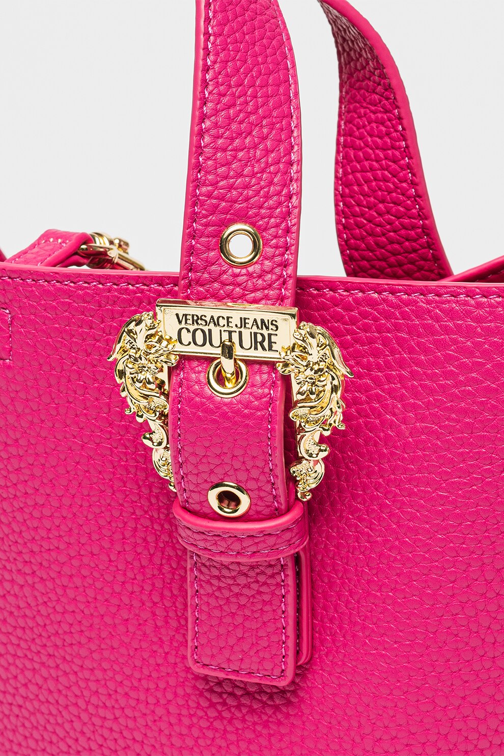 Versace Jeans Couture, Geanta shopper mica din piele ecologica, Roz ...