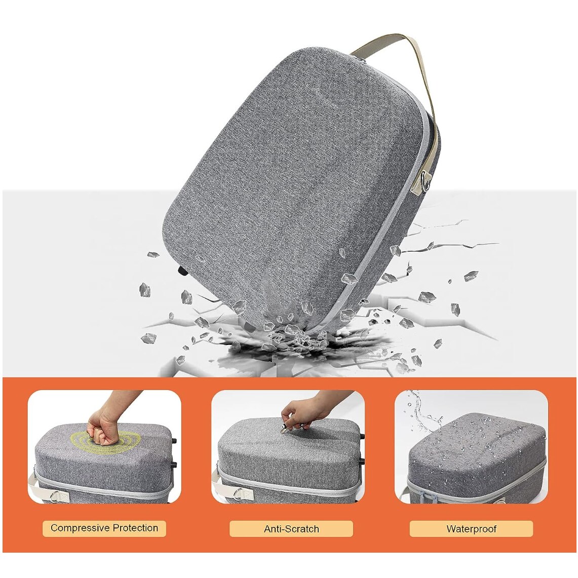 Geanta de depozitare pentru casti de jocuri VR, EVA, Gri - eMAG.ro