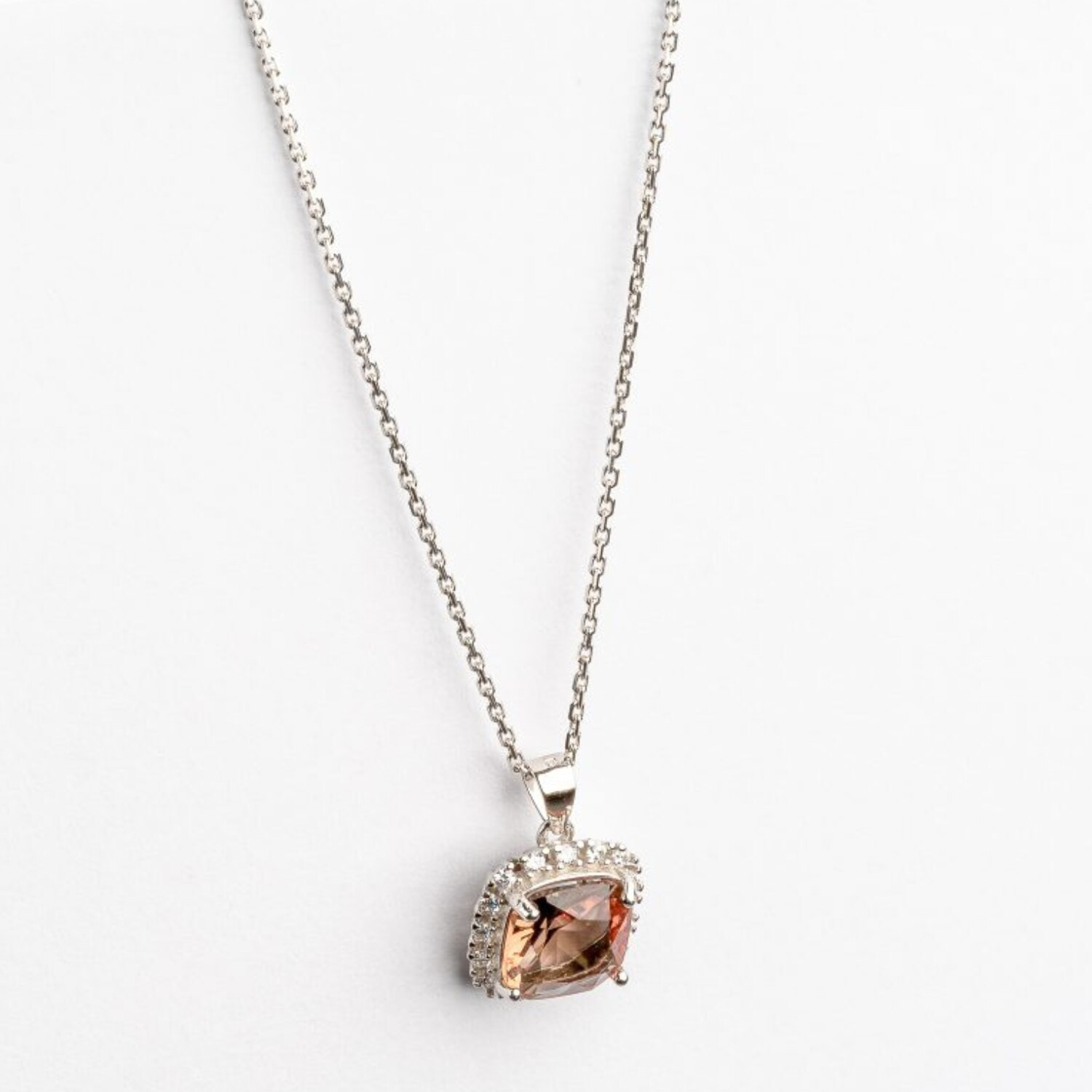 Colier dama din argint 925 placat cu rodiu Olga - eMAG.ro