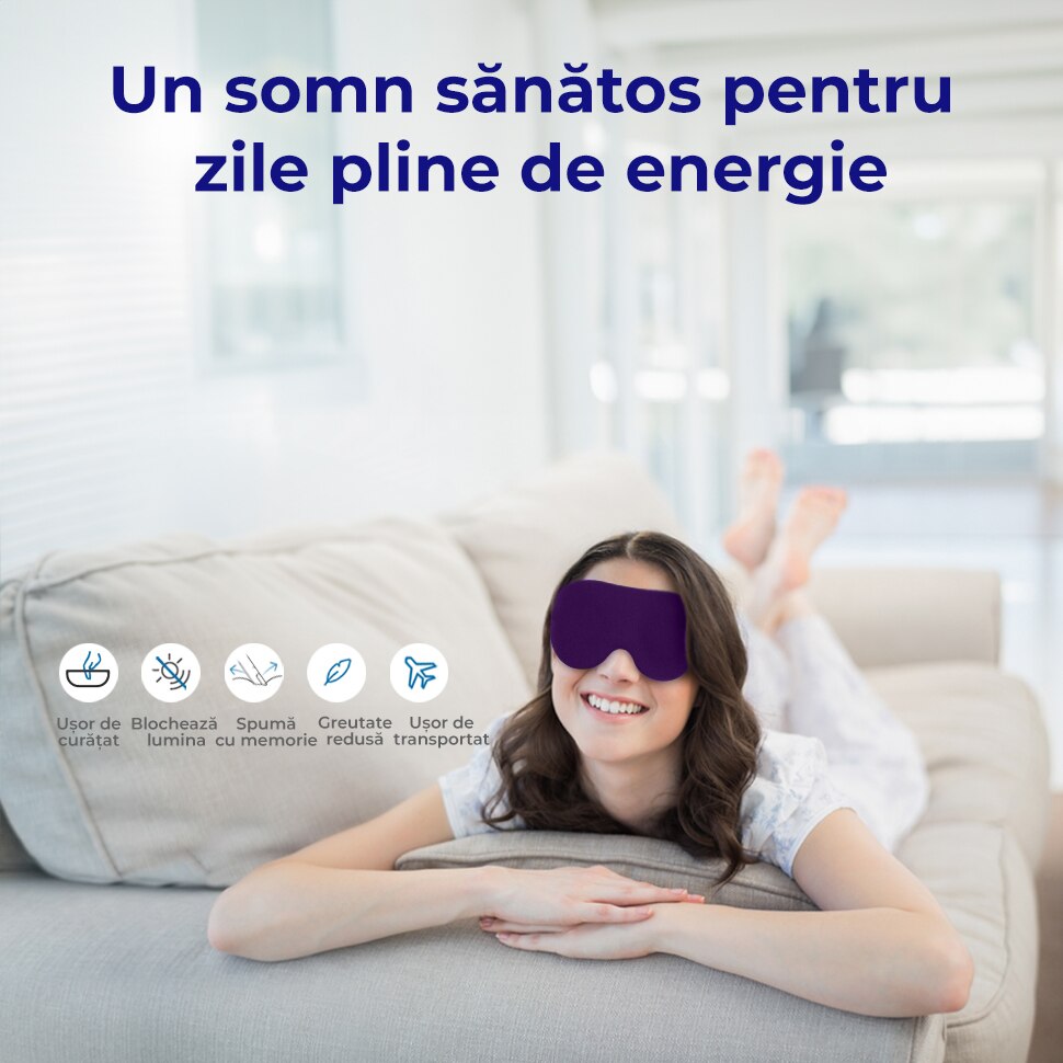 Masca pentru somn, decupata 3D pentu imbunatatirea odihnei, cu ...