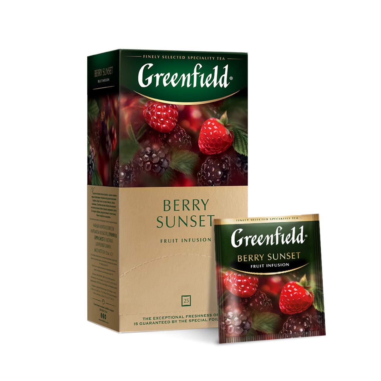 Ceai de plante Greenfield Berry Sunset, 25 pliculete x 2 g, cu fructe ...