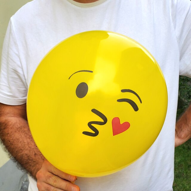 Set 12 baloane CCmax din latex, Emoticoane diverse modele, 30.5 cm ...