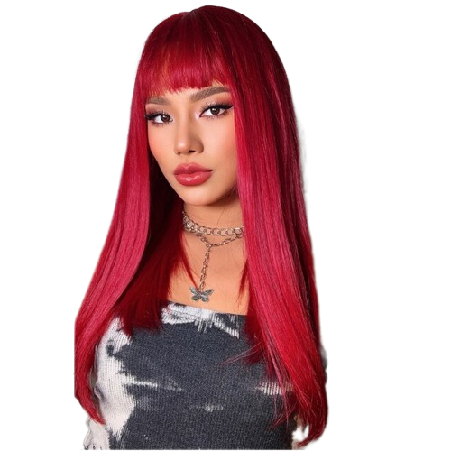 Peruca lunga Roscata / RED, Animis Beauty ®, fibra sintetica cu aspect ...