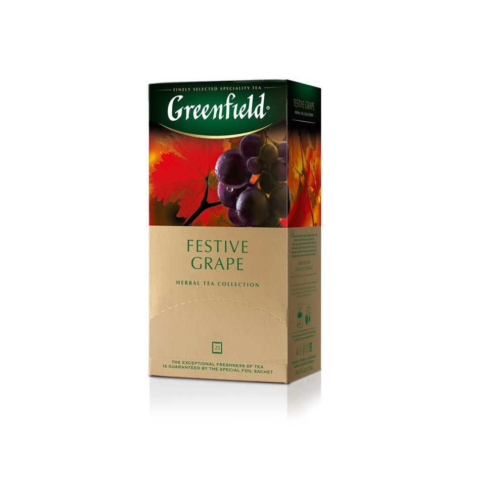 Билков чай Greenfield Festive Grape, 25 сашета х 2 гр., с горски ...