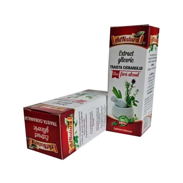 Extract Gliceric Traista Ciobanului 50 mililitri AdNatura - eMAG.ro