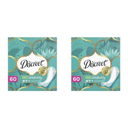 Pachet 2 x Absorbante zilnice Discreet Deo Waterlily, 60 buc - eMAG.ro