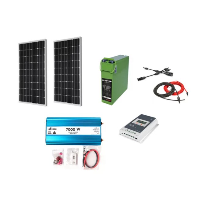 Sistem Panouri Fotovoltaice cu Invertor de 7000W, Rulote/Cabane, 360 W ...