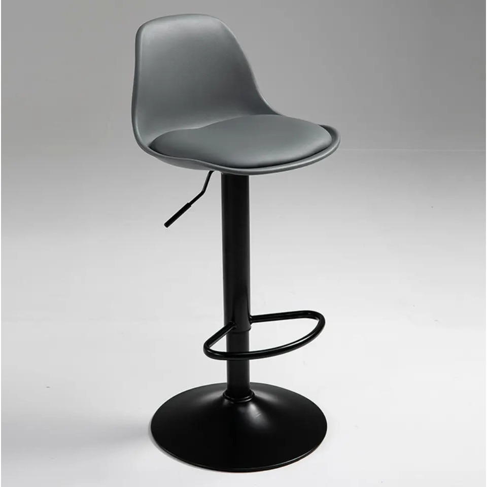 Бар стол Robest Bistro 4, Черен метал, Сив - eMAG.bg