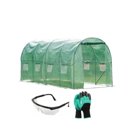 Sera polietilena FAG, 4x2x2m, folie 140g/mp, fereastra aerisire cu ...