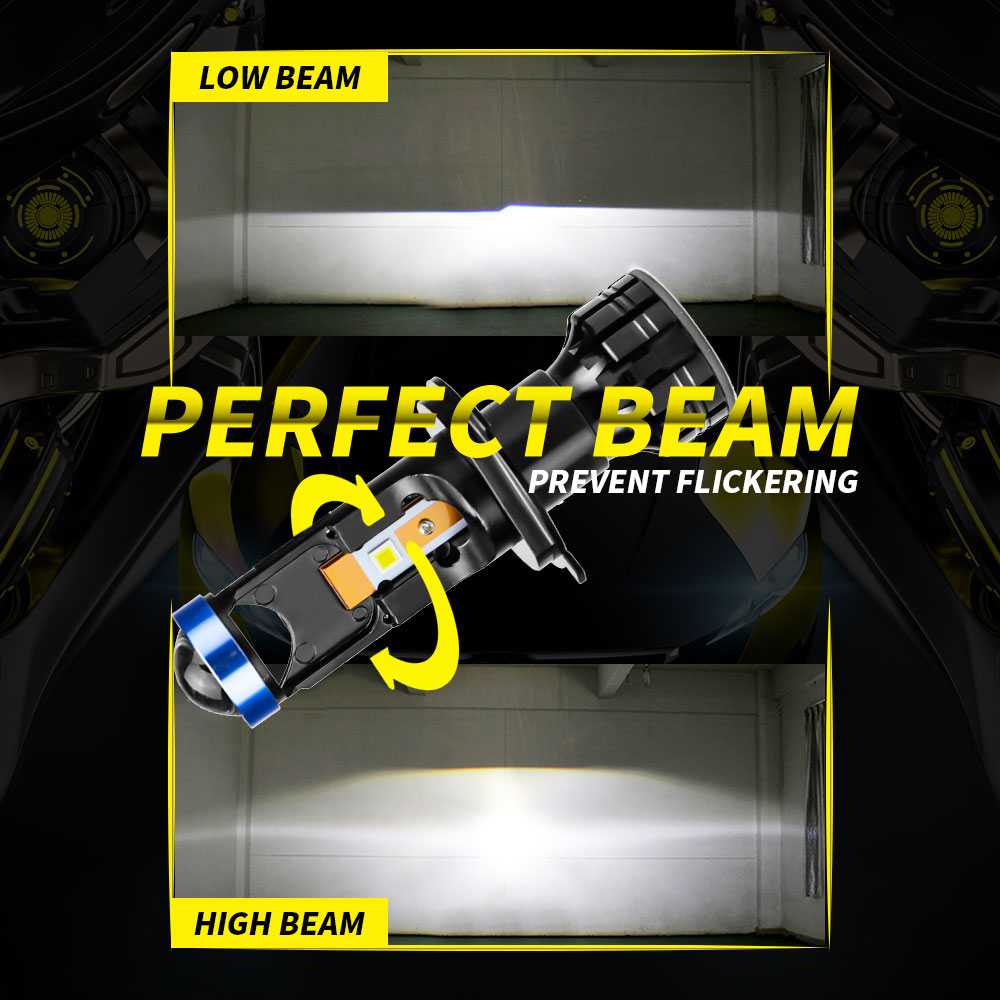 Set 2 Lupe Bi Led H7 putere 50W luminozitate 6000 Lumeni 12V P5-H7 ...