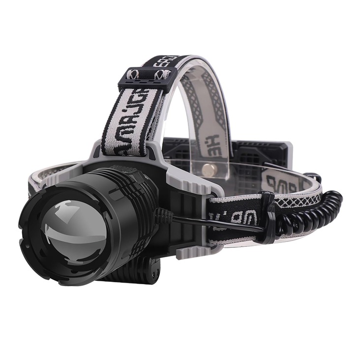 Lanterna frontala de cap LED XHP70, NUODWELL, 1500 lumeni, Cu 2 baterii ...