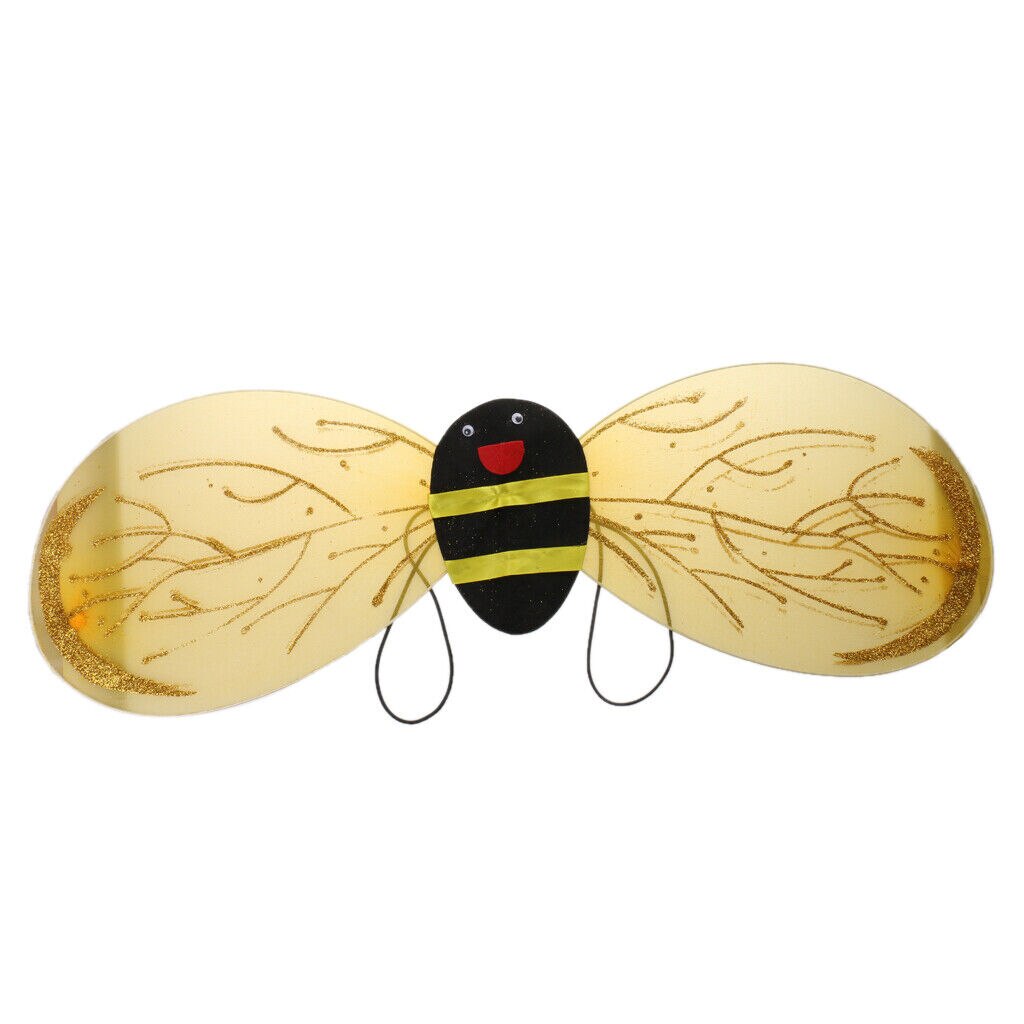 Set Costum pentru Fetite Albinuta, 4 Piese, Fustita, Coronita, Bagheta ...