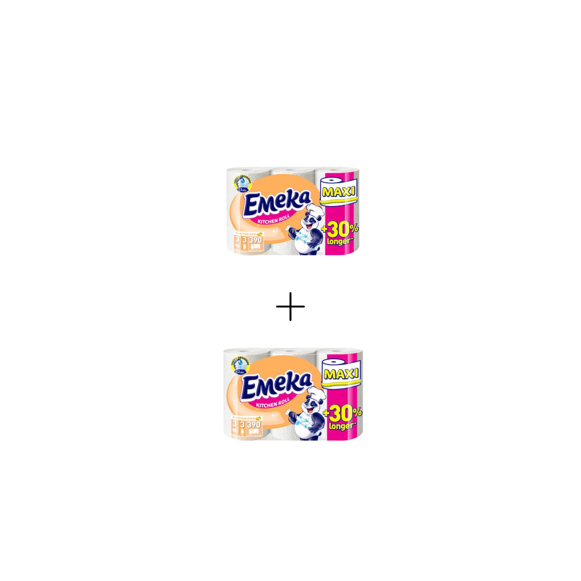 Set 2x Prosoape de Hartie EMEKA Fruity Fresh, 3 Straturi, 3 Role/Bax ...
