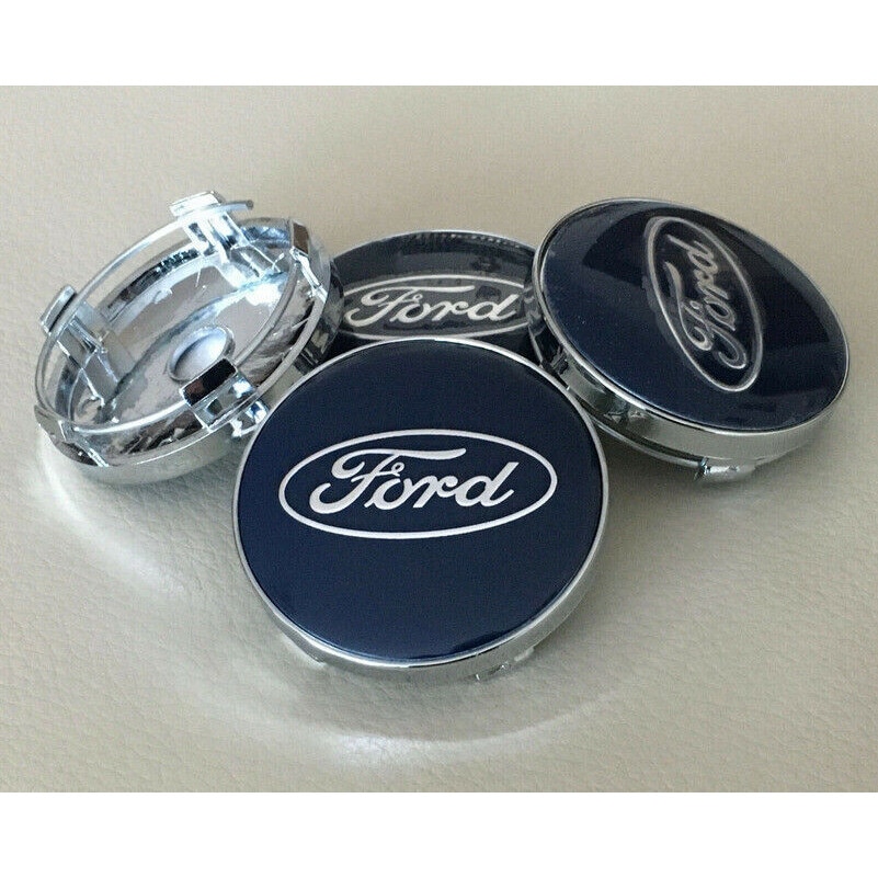 Set 4 Capace Roti 60mm compatibile Ford pentru Jante Aliaj, Albastru ...