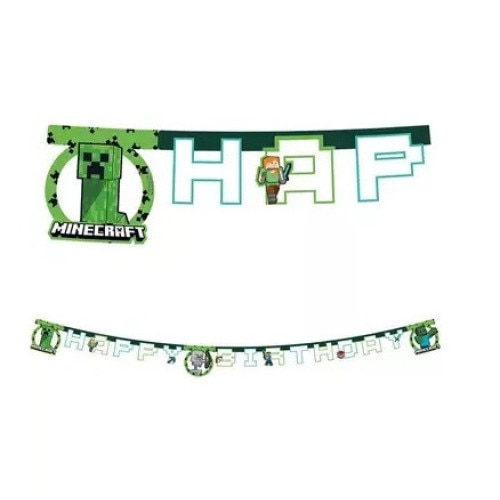 Semn Minecraft La multi ani, 2 m, Multicolor - eMAG.ro