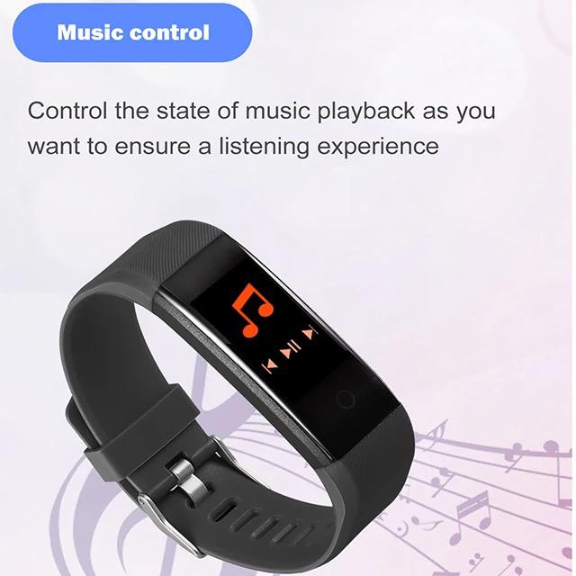 Bratara fitness inteligenta cu functie Selfie control, ecran color ...