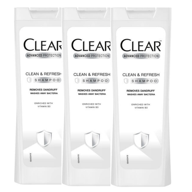 Комплект от 3 x Clear Clean & Refresh Advanced Protection шампоан 400 ...